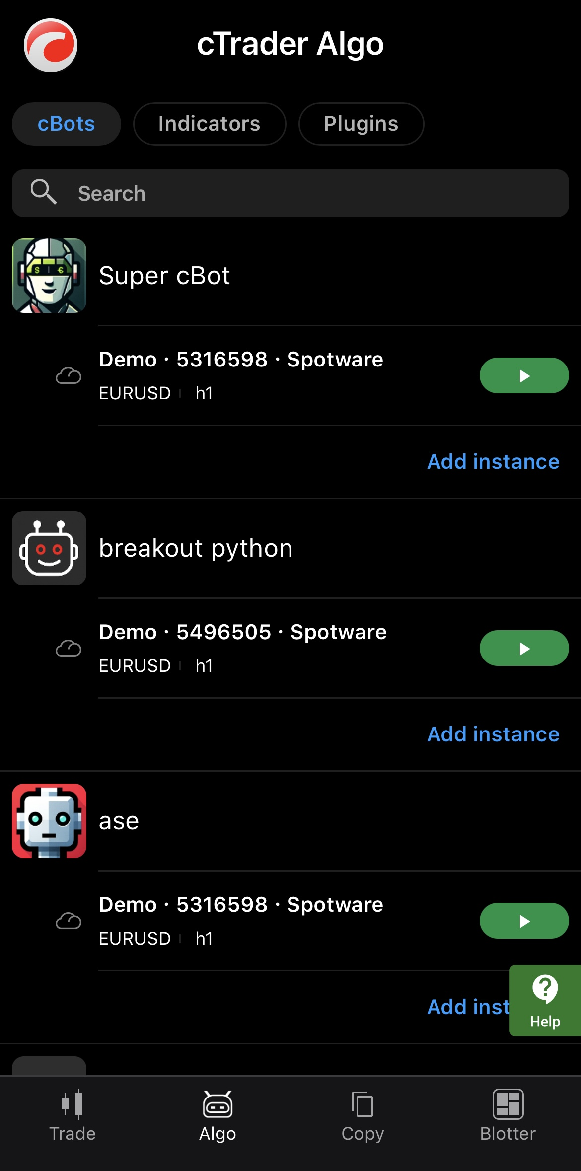 How to start trading bots in cTrader - run Python robots and C# algos - cTrader Algo