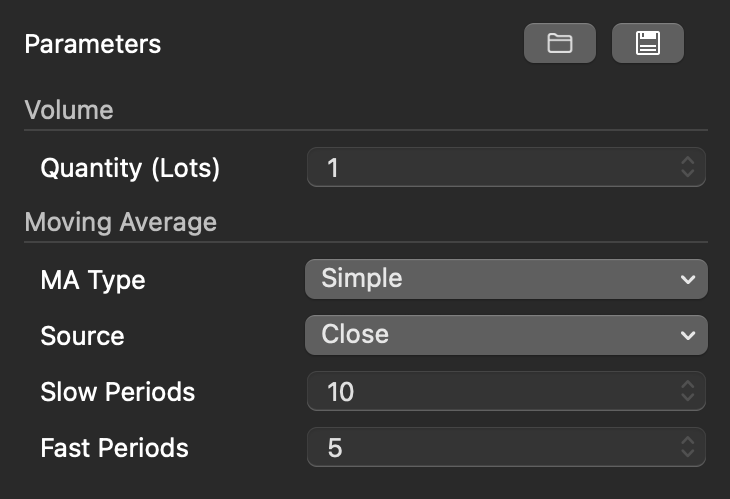 Manage instance parameters - cTrader Algo