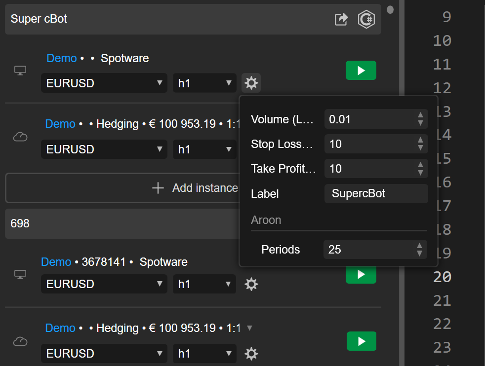 Create and run a cBot - cTrader Algo