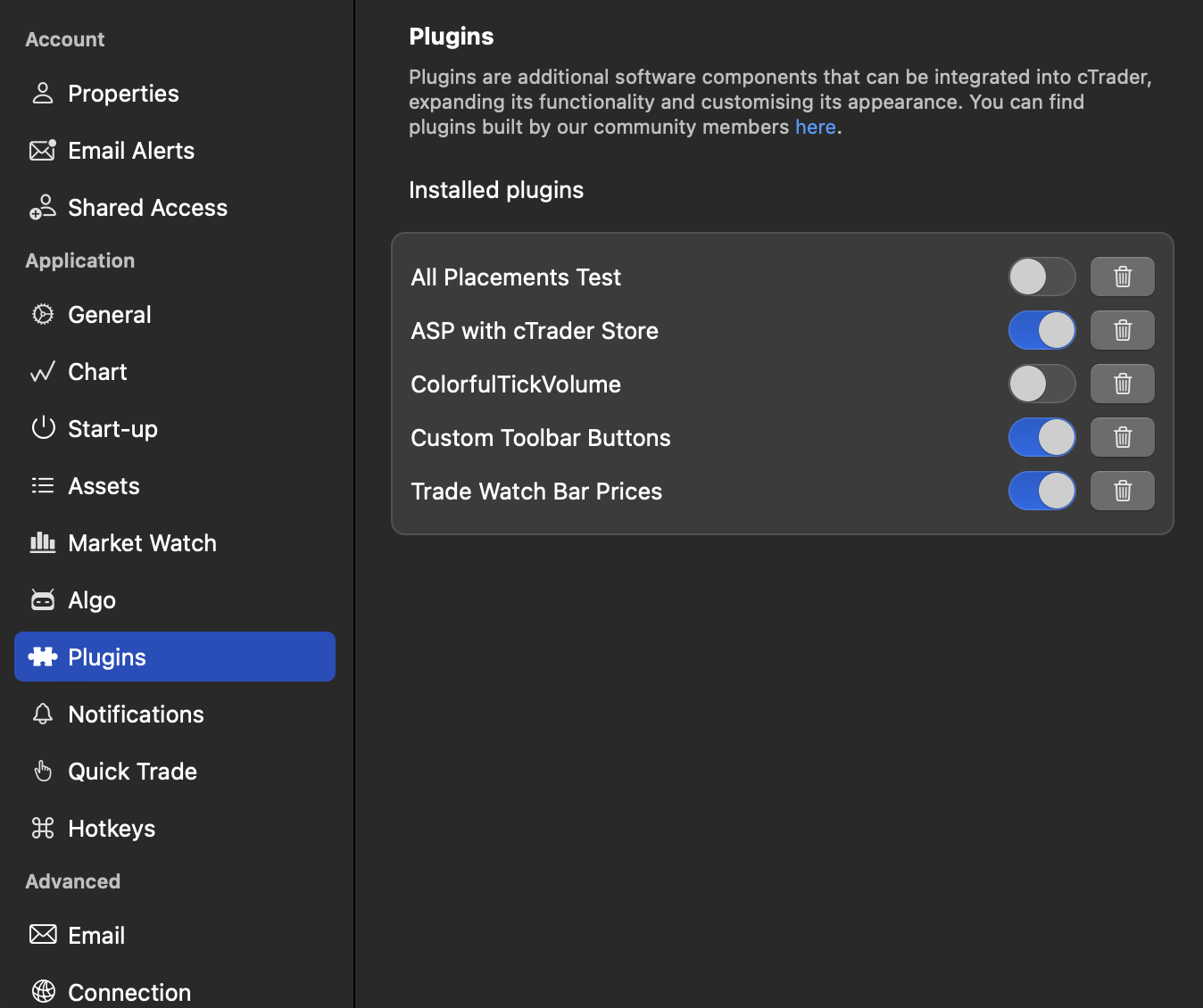 Add and manage plugins - cTrader Algo