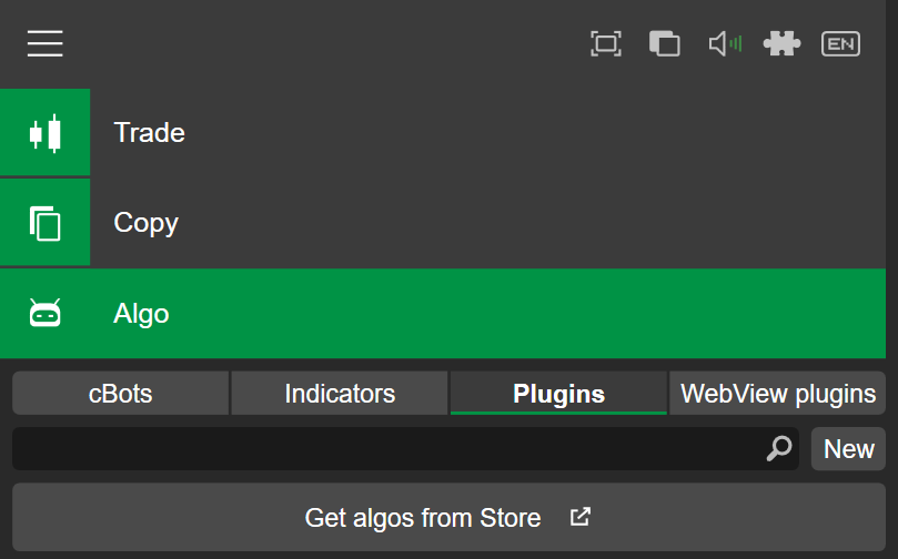 Create a plugin - cTrader Algo