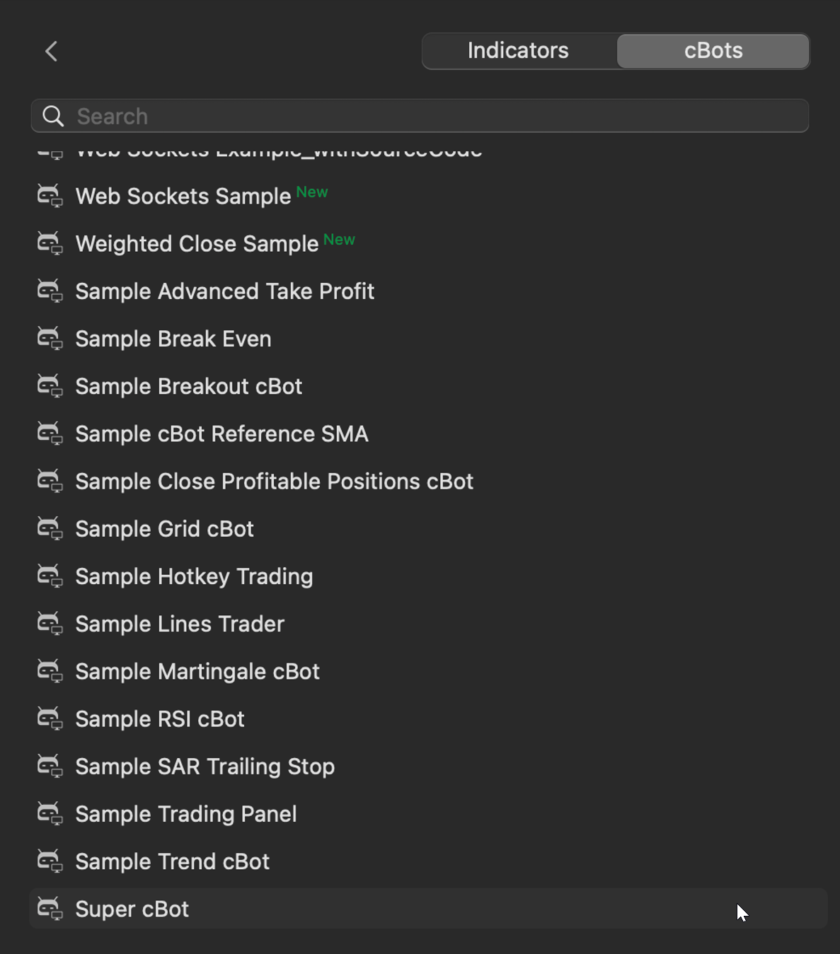 How to start trading bots in cTrader - run Python robots and C# algos - cTrader Algo