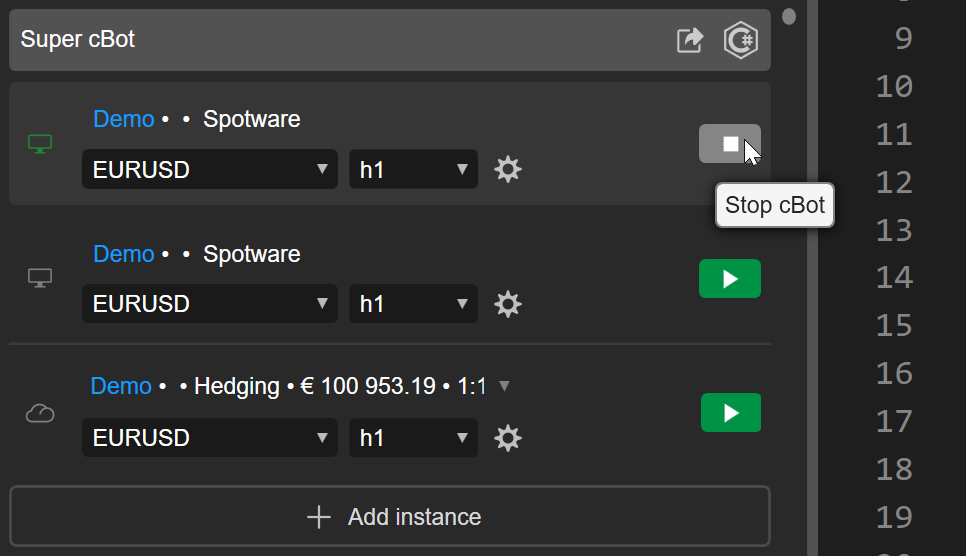 Create and run a cBot - cTrader Algo