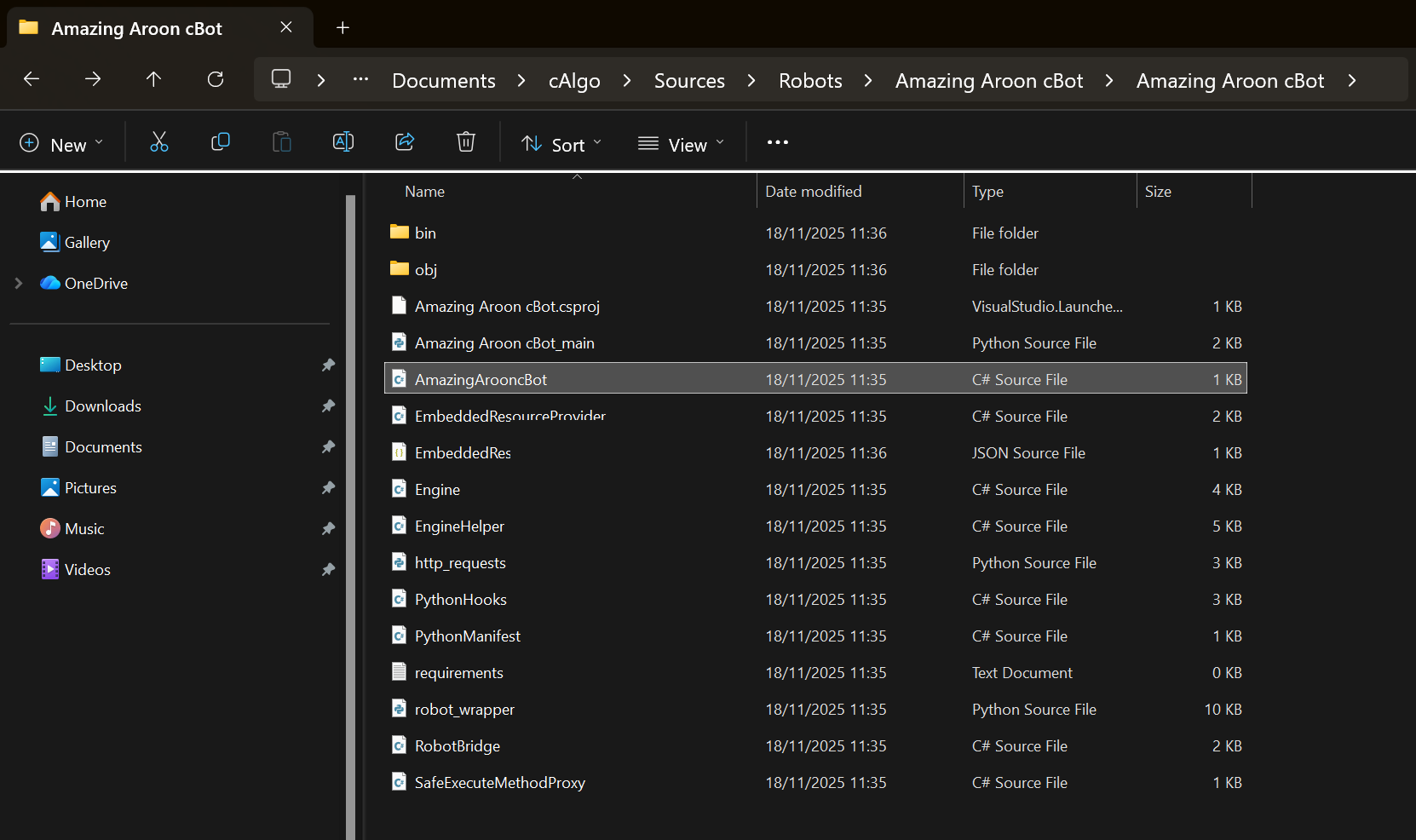 Python parameters - cTrader Algo