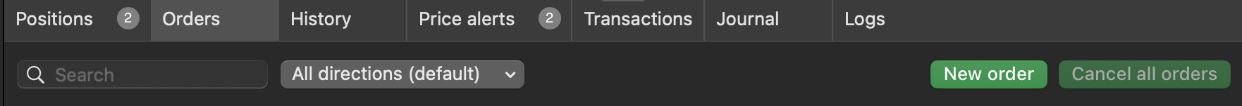 Orders - cTrader Mac