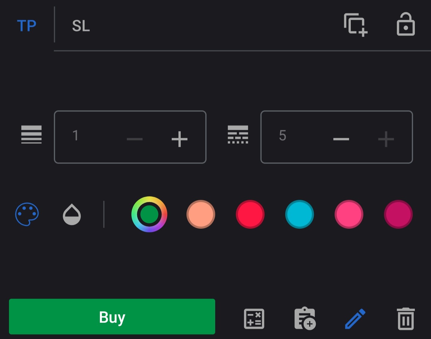 Risk-reward - cTrader Mobile (Android)